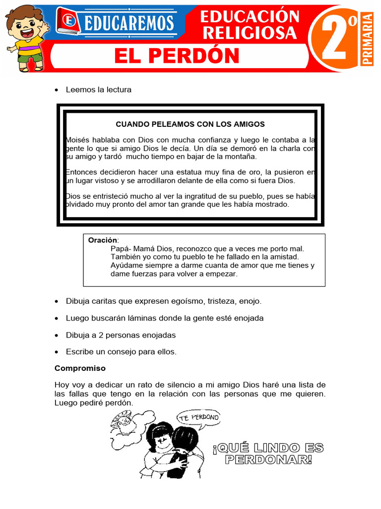 El Perdon para Segundo Grado de Primaria | PDF