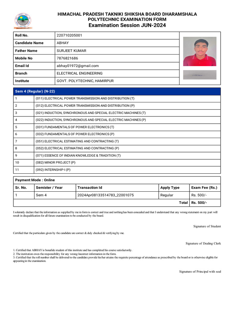 JUN-2024 ExamForm | PDF