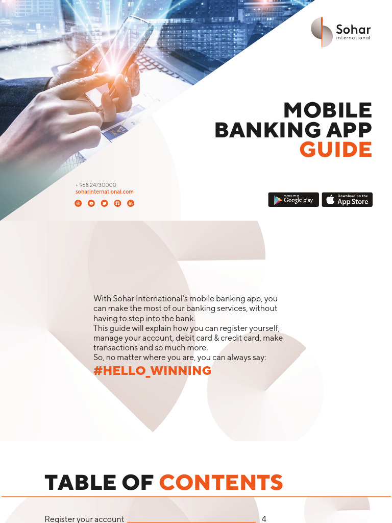 Sohar International Mobile Banking Guide | PDF | Debit Card | Credit Card