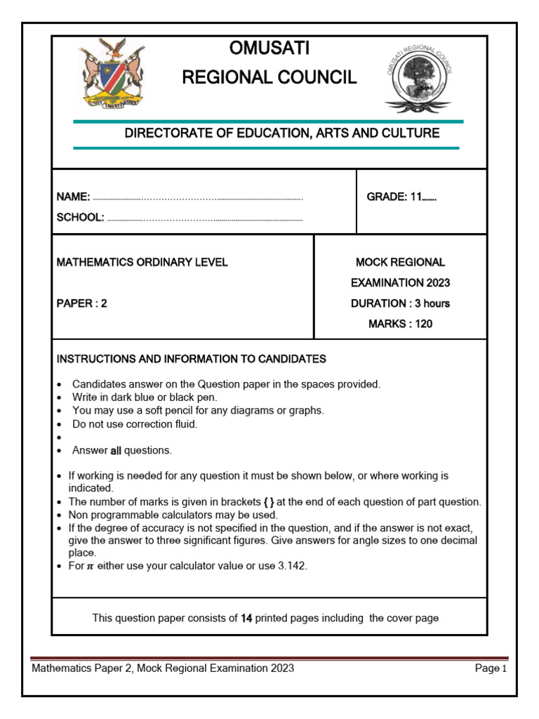 Math Grade 11 P2 | Download Free PDF | Sphere | Area