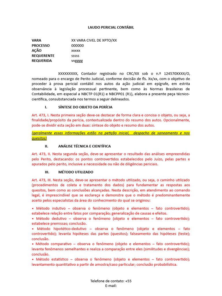 Laudo Pericial Contábil | Download grátis PDF | Contabilidade ...