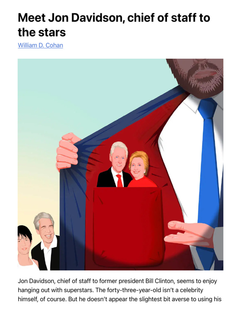 Meet Jon Davidson, Chief of Staff To The Stars - The Spectator World ...