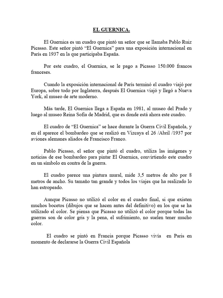 CL - El Guernica | PDF | Pablo Picasso | Pinturas