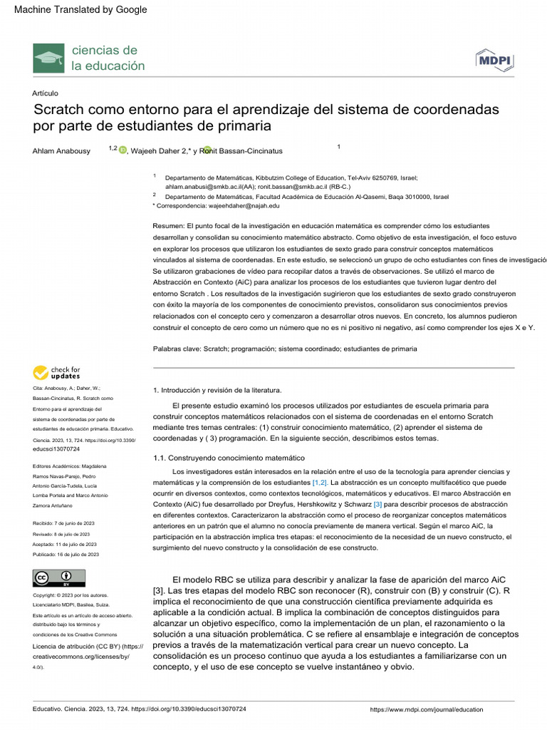 Scratch As An Environment For Learning The Coordinate System by ...