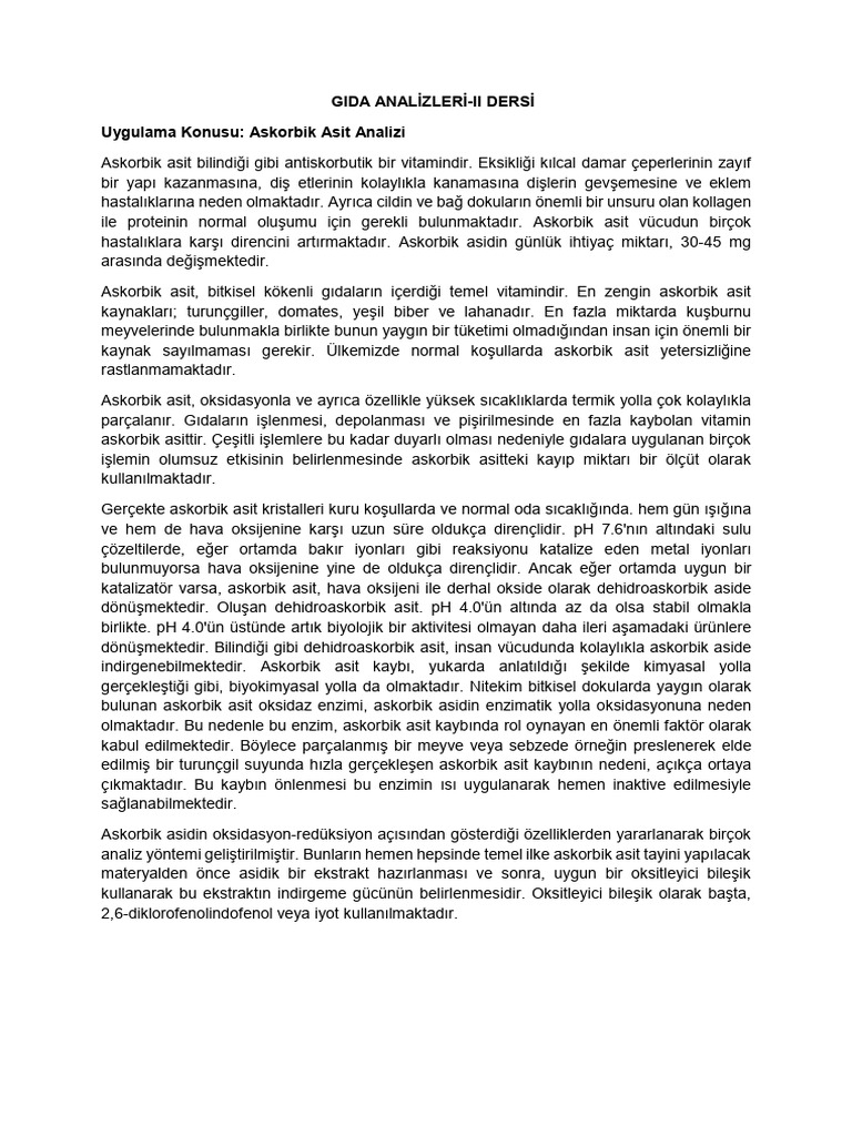 Askorbik Asit | PDF