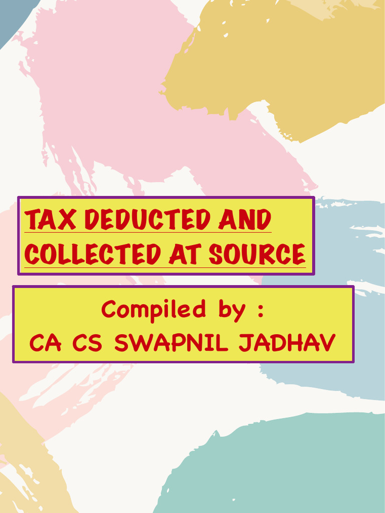 TDS and TCS | PDF | Money | Financial Services