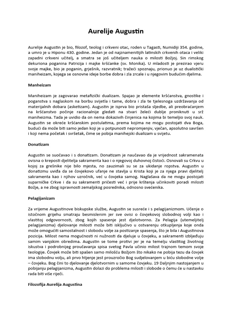 Aurelije Augustin | PDF