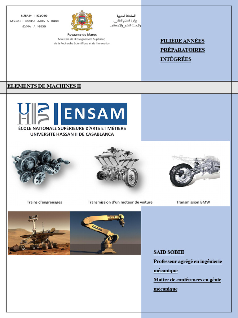 (Cours) (Api2) (Em) (TR) Ensam | PDF | Cinématique | Ingénierie mécanique