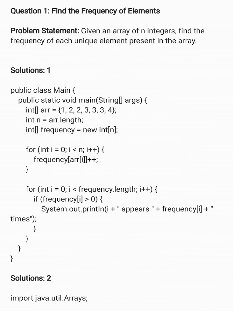 Prefix and Frequency Array | PDF