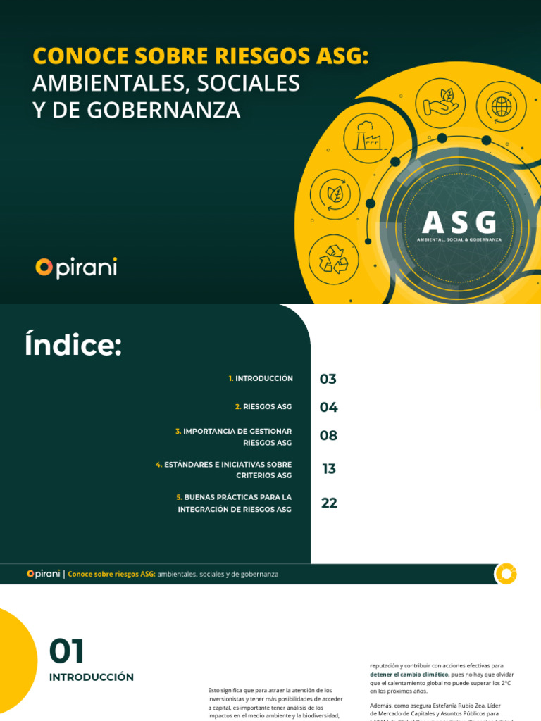Conoce Sobre Riesgos ASG Ambientales, Sociales y de Gobernanza | PDF ...