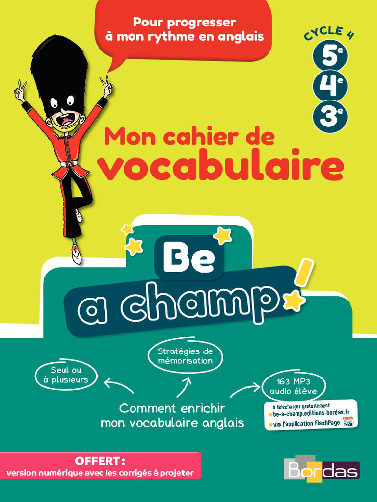 Be A Champ Vocabulaire Cycle 4 - Specimen | PDF