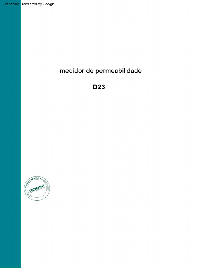Medidor Permeabilidade SD23 | PDF | Impressão | USB
