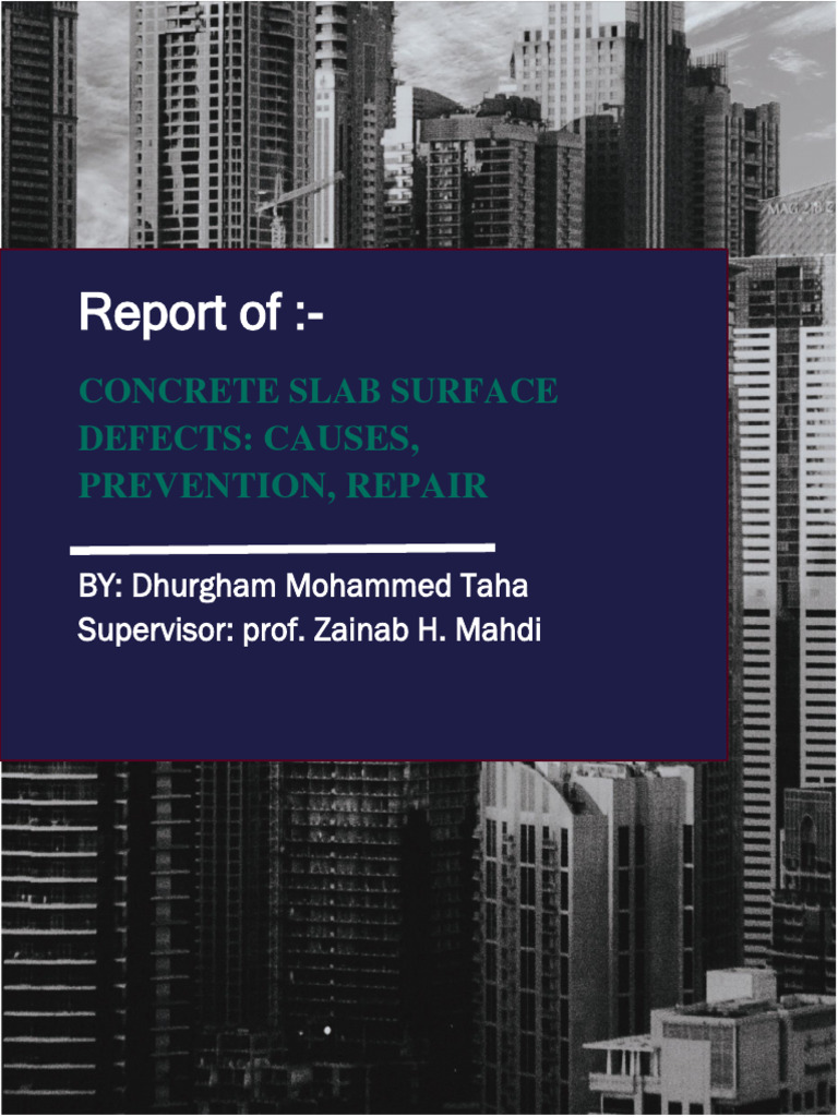 Concrete Slab Surface Defects CausesnPrevention Repair | Download Free ...