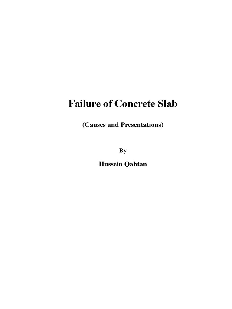 Failure of Slabs | PDF | Concrete | Cement