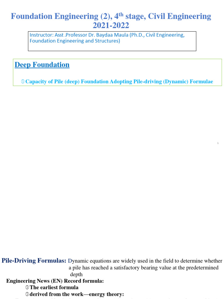 محاضرات الكورس الثاني | Download Free PDF | Deep Foundation | Building Engineering