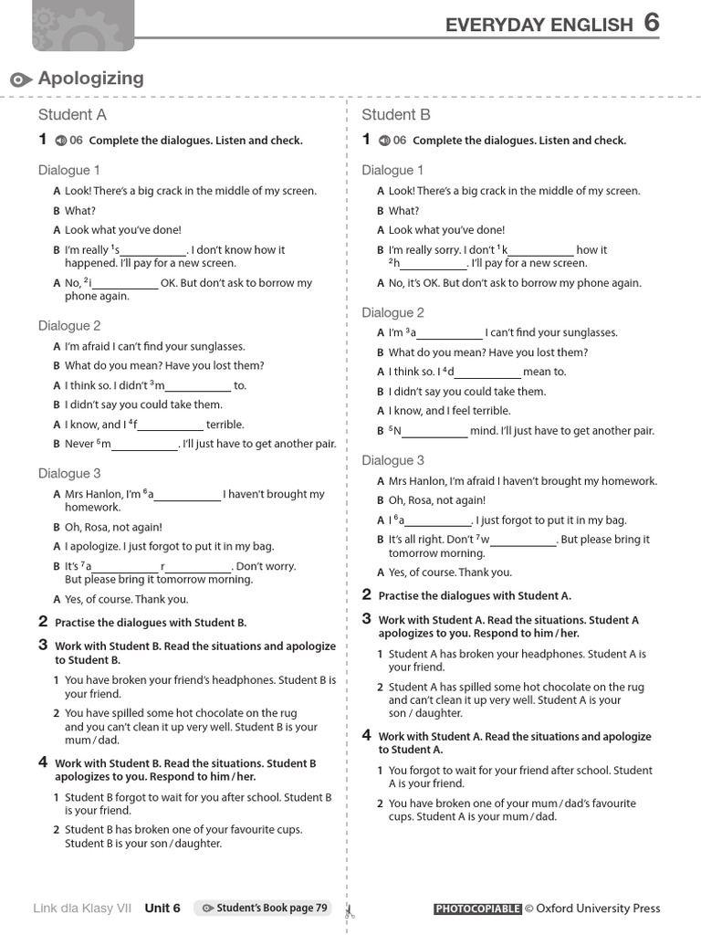 Link L7 U6 Everyday English Ws | PDF