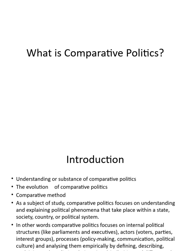 Share What Is Comparative Politics | Download Free PDF | Science | Theory