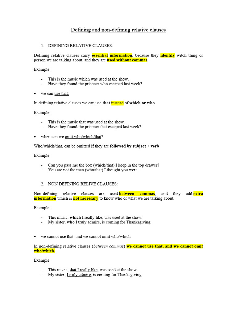 Relative Sentences COMPLETO | PDF | Sentence (Linguistics) | Semantic Units