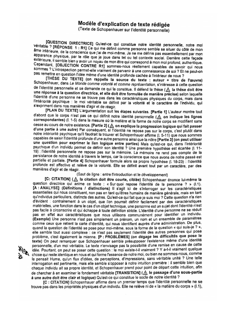 Modèle D'explication de Texte Rédigée | PDF
