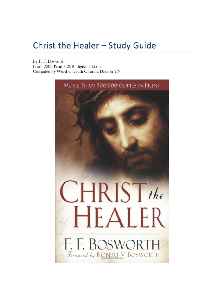 Christ the Healer: Study Guide FAQ | PDF | Faith Healing | Jesus