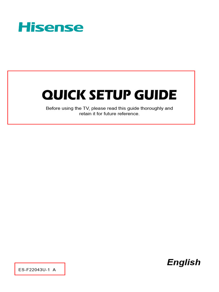 HiSense TV Manual | PDF | Menu (Computing) | Computer Network