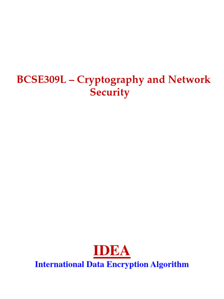 Cryptography Course Overview | PDF