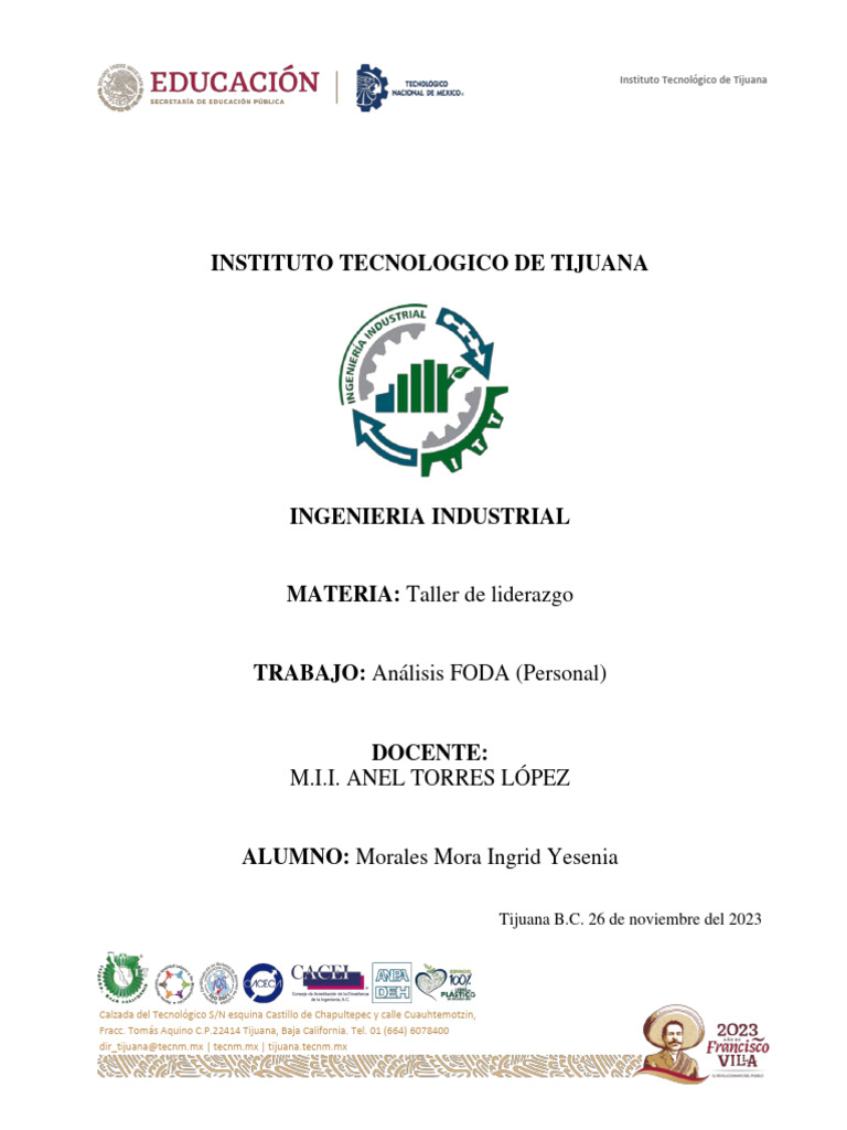 Analisis Foda - Morales Mora Ingrid | PDF | Análisis FODA | Resiliencia psicológica