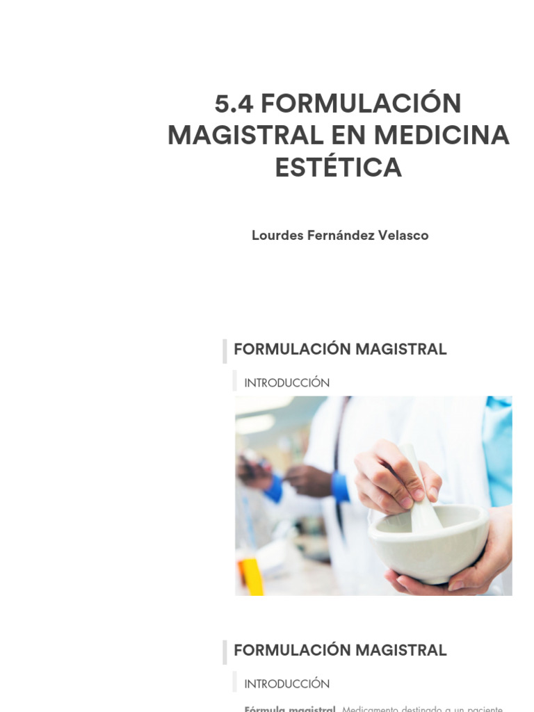 5.4_ Formulación Magistral | PDF | Farmacia | Medicamentos con receta