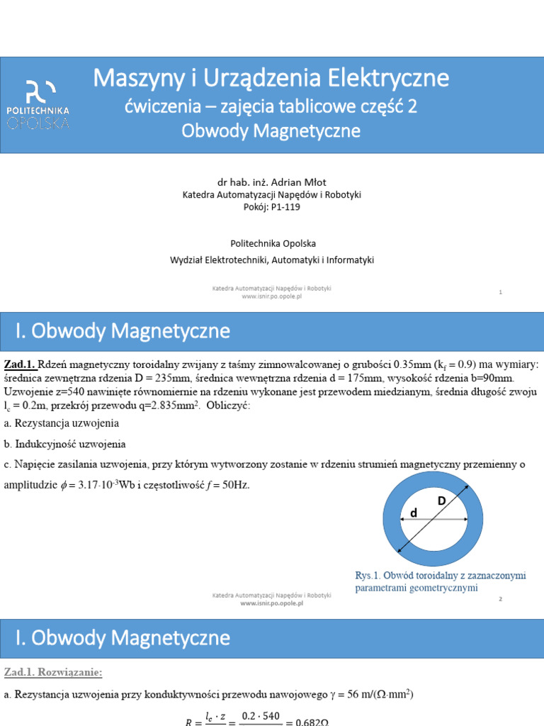 08 Obowdy Magn Zadania cz2 | PDF