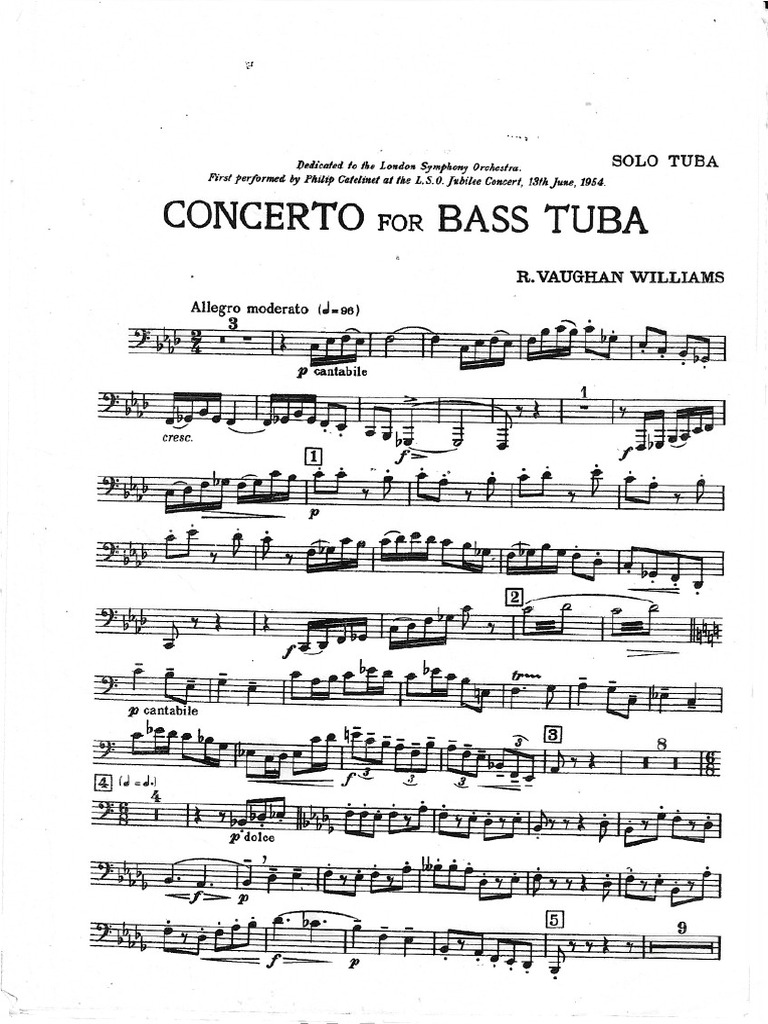 R Vaugham Williams Tuba Concerto | PDF