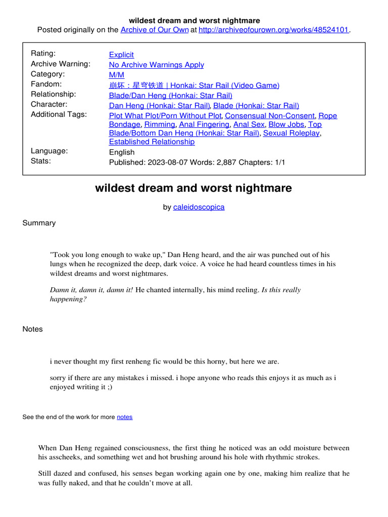 Wildest Dream and Worst | PDF