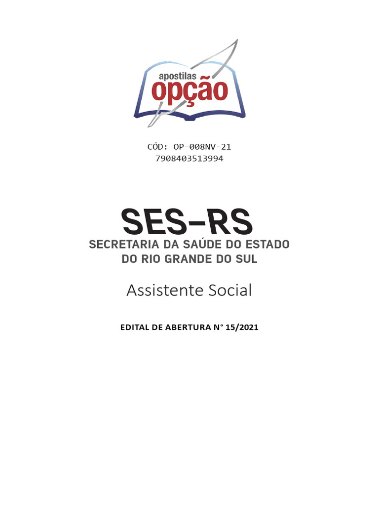 Edital de Abertura SES-RS 2021 | PDF | Sílaba | Substantivo
