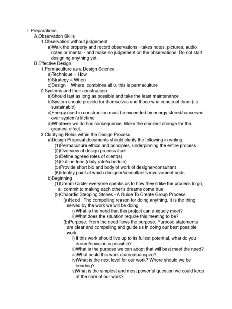 Permaculture Project Planning Notes | PDF | Utility