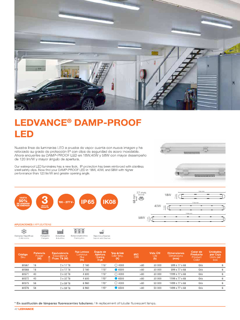 Ledvance Damp-Proof 58W - 80576 | PDF