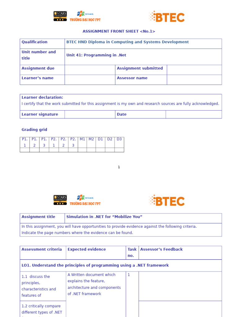 Assignment 1 Frontsheet Java - Compress | PDF | .Net Framework | Class (Computer Programming)