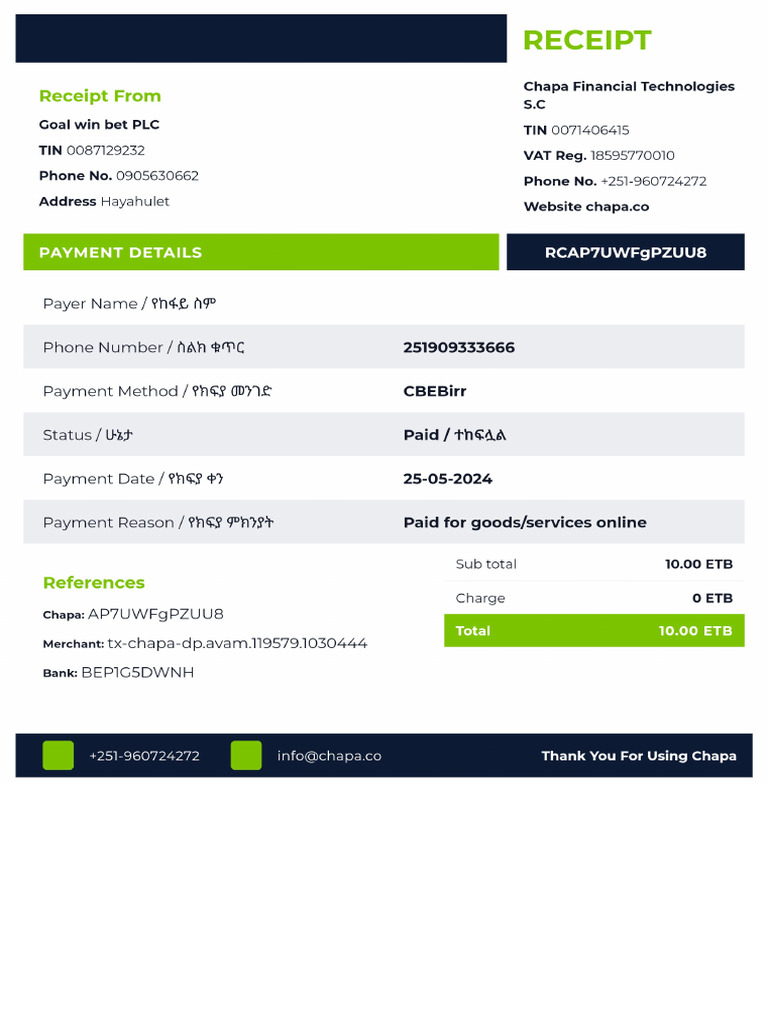 Receipt_from_Chapa_#AP7UWFgPZUU8 (1) | PDF