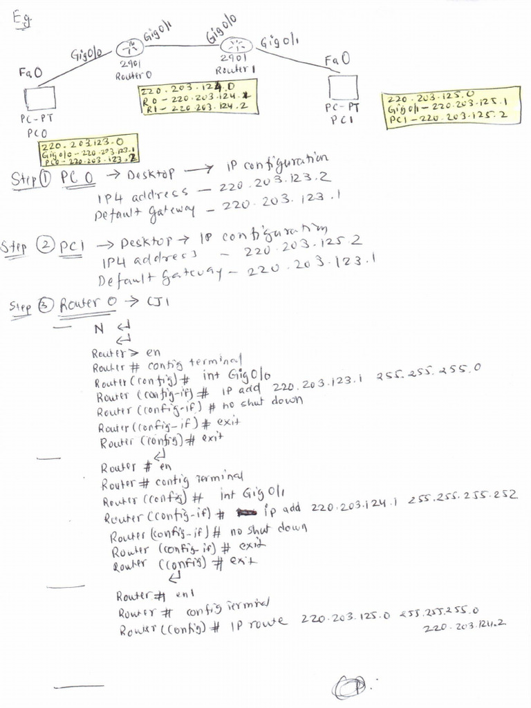 Packet Tracer Steps - 1s | PDF