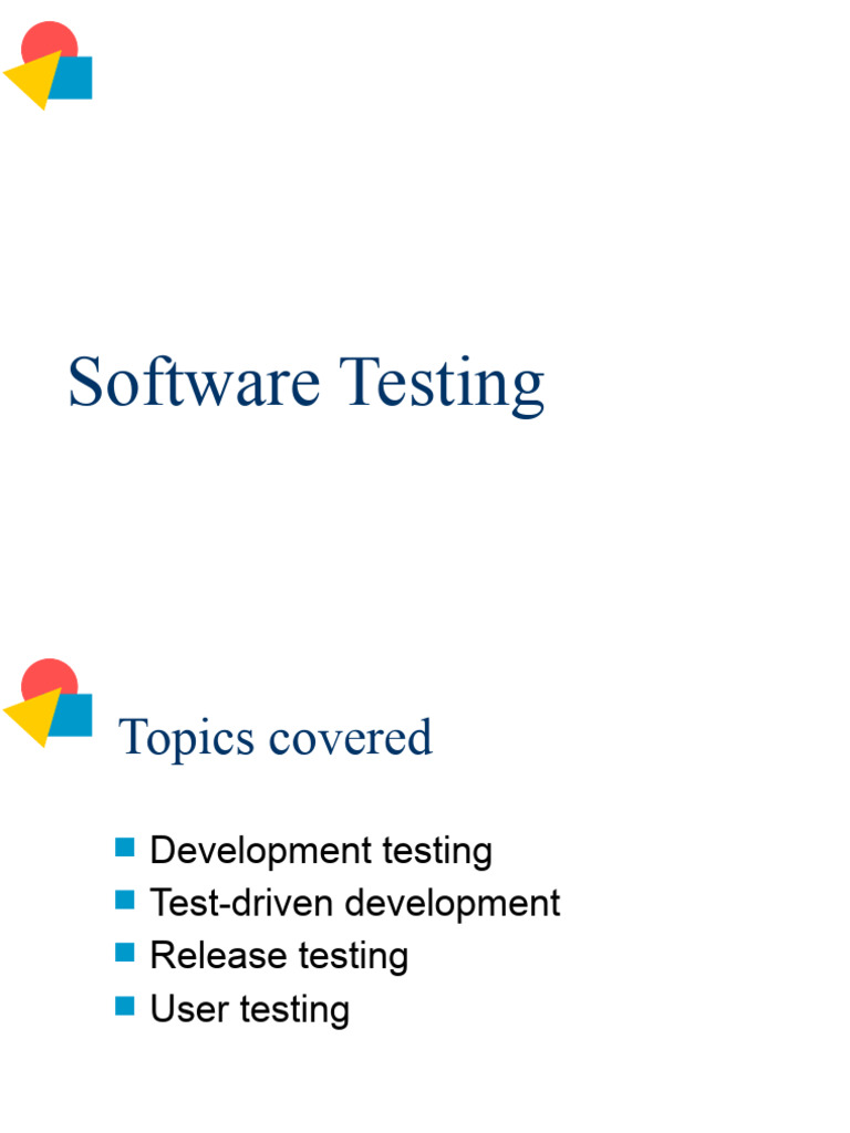 Comprehensive Guide to Software Testing | PDF | Software Testing | Unit ...