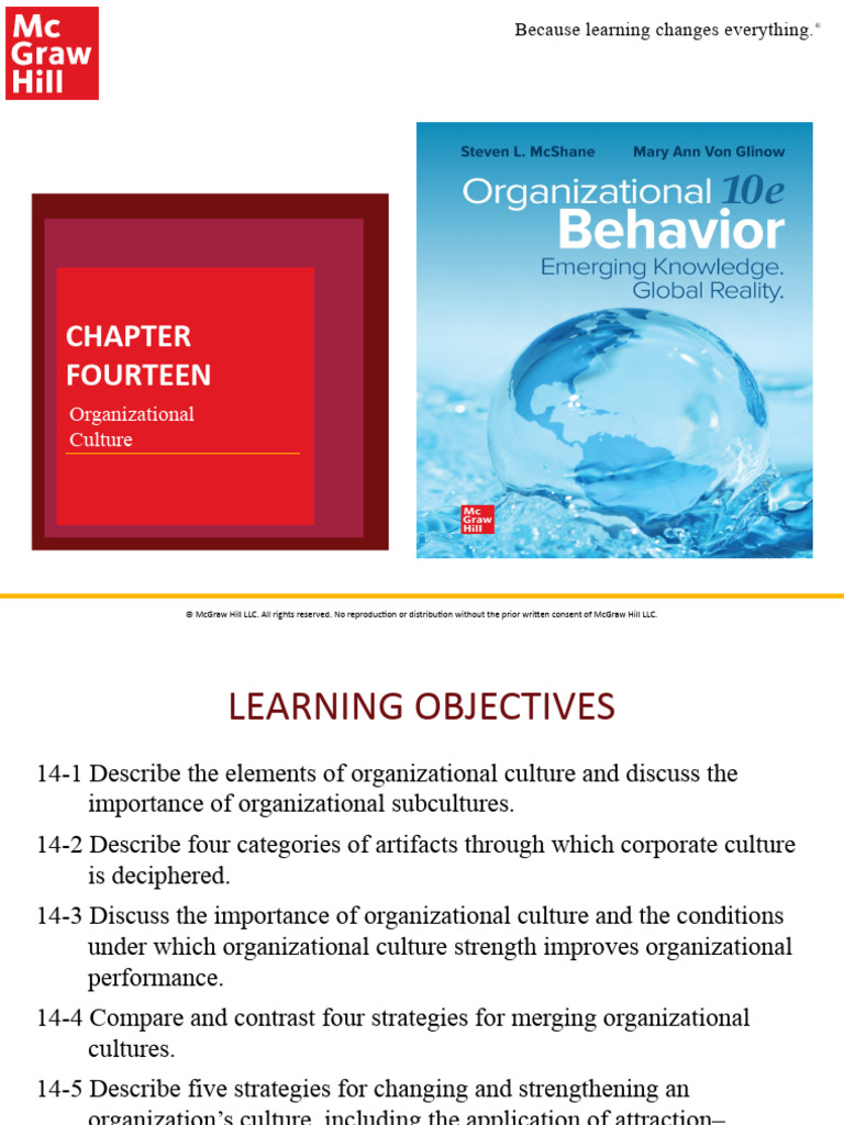 Mcshane 10e PPT Ch14 Access | PDF | Organizational Culture | Employment