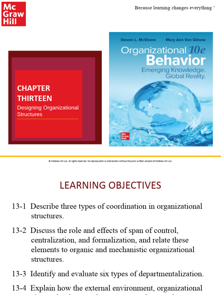 McShane 10e PPT Ch13 ACCESS | PDF | Organizational Structure | Business
