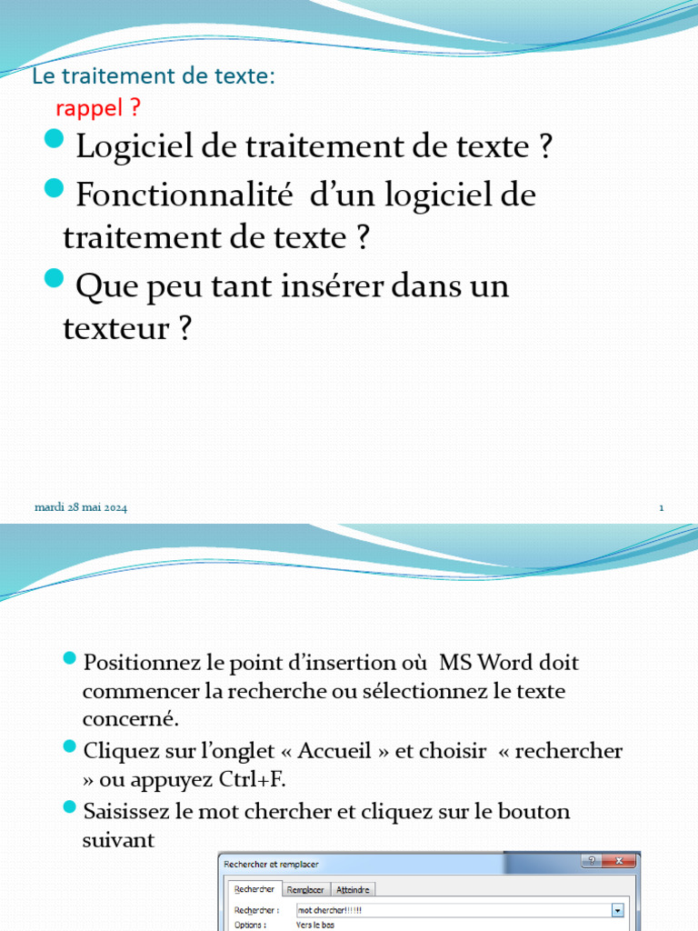 Traitement de Texte | PDF | Mise en page | Microsoft Word