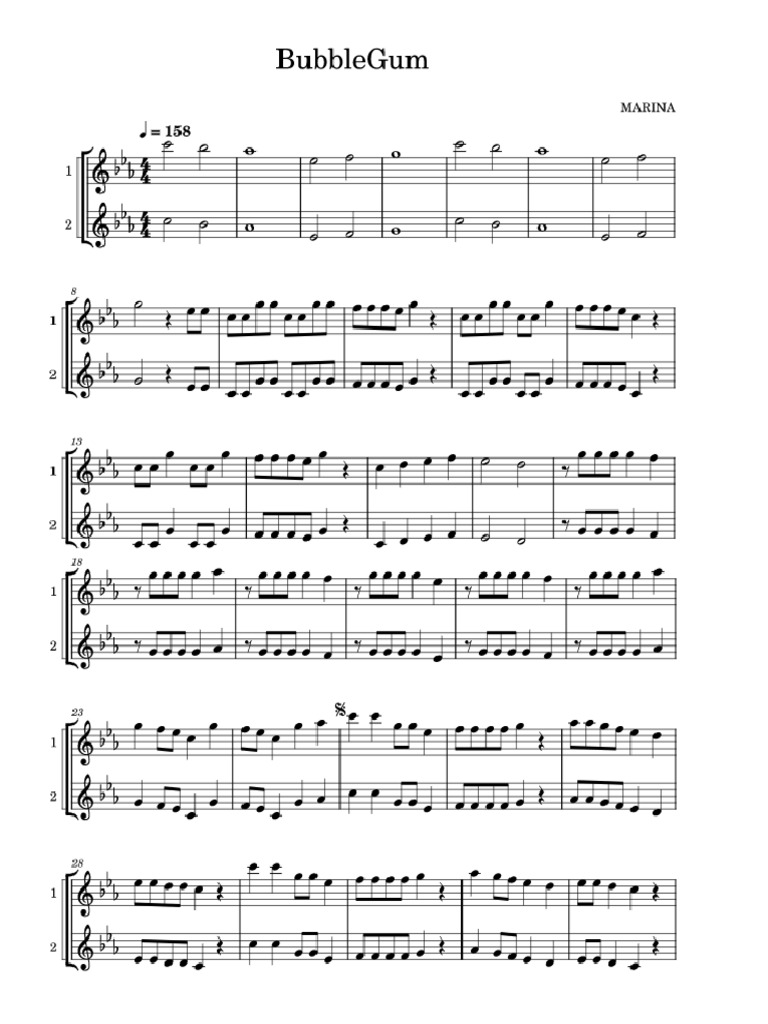 Bubblegum Violin | PDF