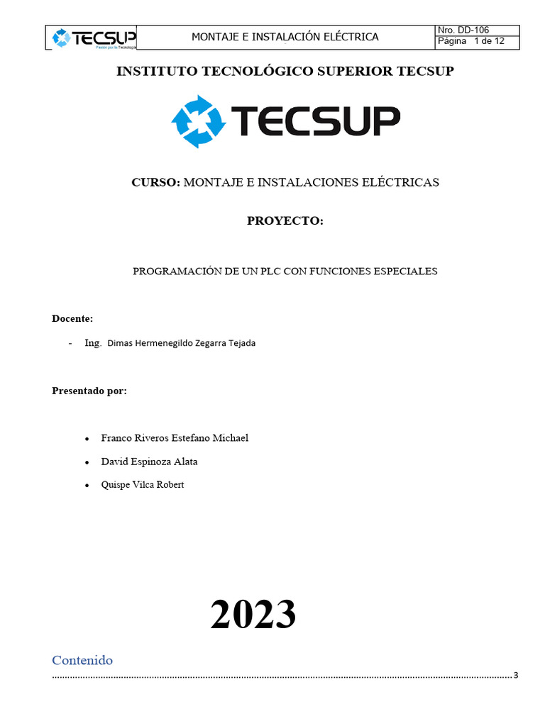Lab 09 Programación De Un Plc 2023 01 Descargar Gratis Pdf