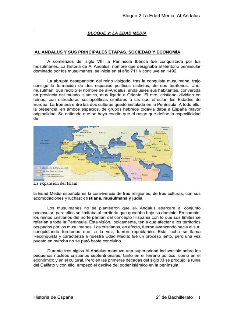 BLOQUE 2 Edad Media-Al Andalus | Descargar gratis PDF | Al Andalus