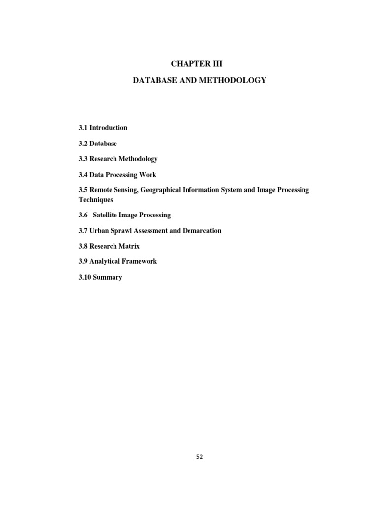 Database and Methodology | PDF | Geographic Information System ...