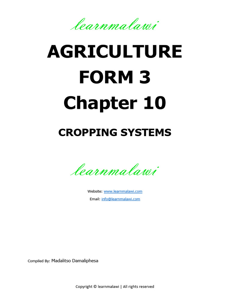 10 Cropping Systems | PDF | Crop Rotation | Agriculture