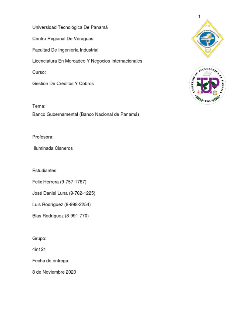 Funciones del Banco Nacional de Panamá | PDF | Transferencia bancaria ...
