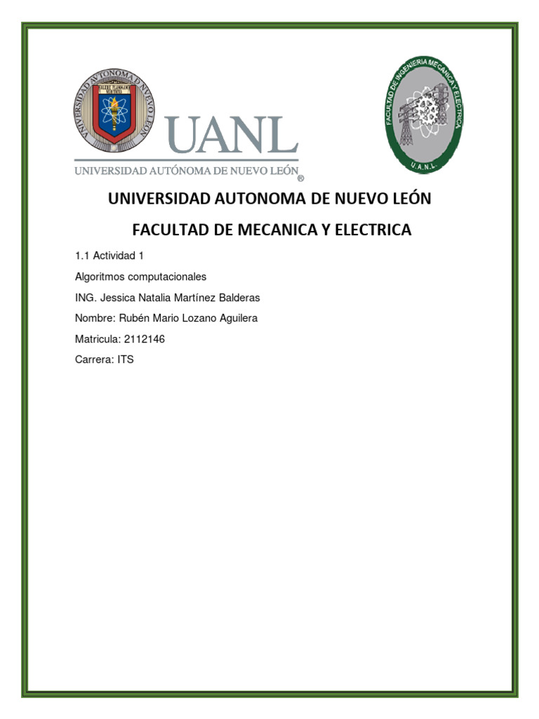 A1 Rmla 2112146 | PDF | Algoritmos | Lenguaje de programación