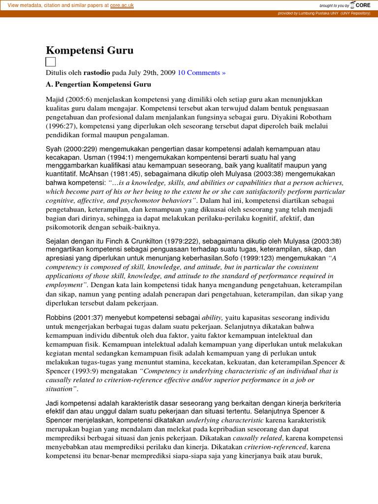 Buku Kompetensi Guru | PDF | Karier & Perkembangan