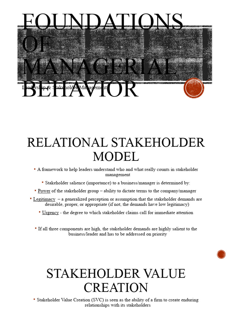 Leadership & Stakeholder Management | PDF